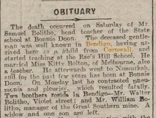Chris' Site - BOLITHO_Samuel_obituary_Bendigo_1907